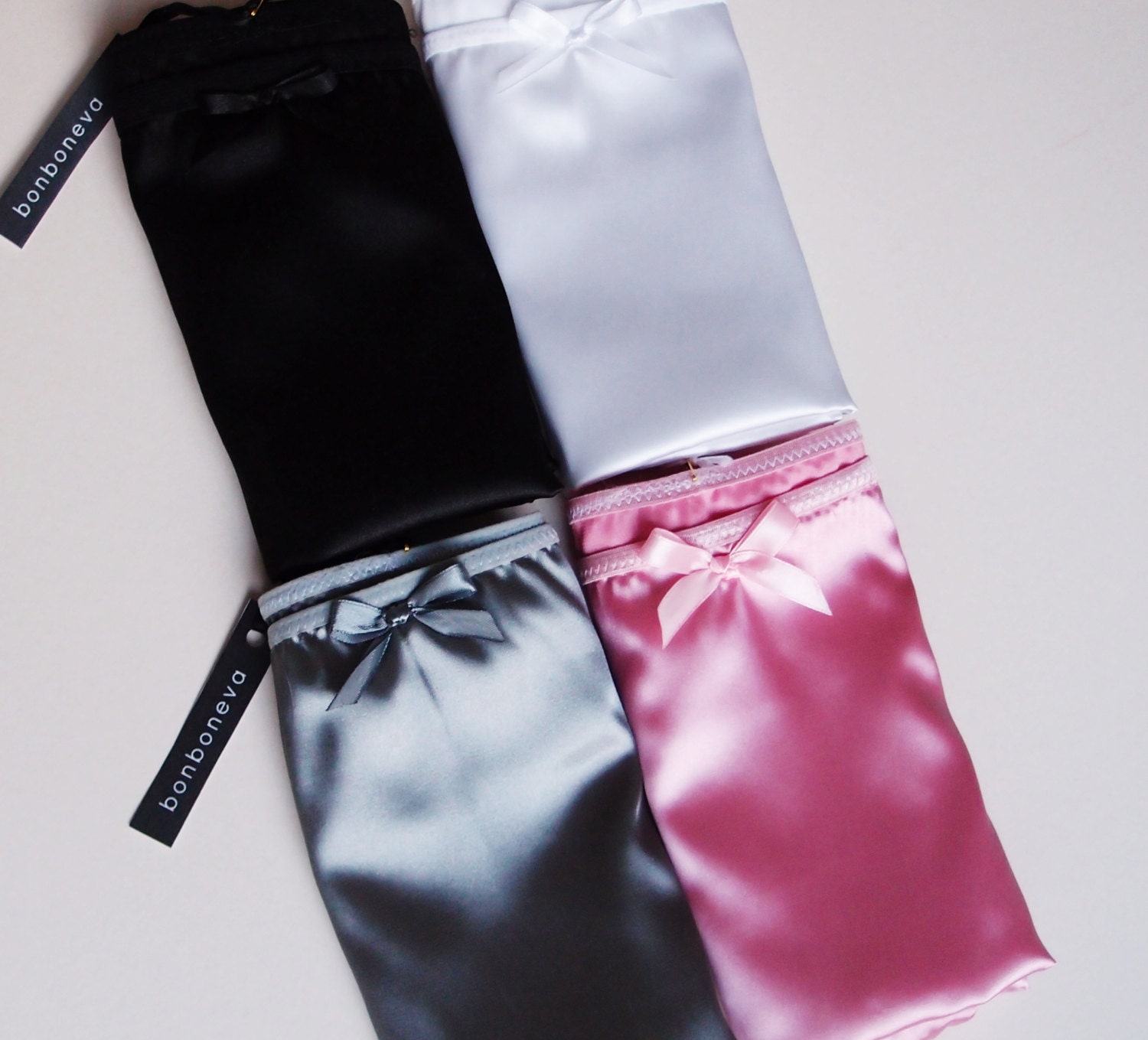 Pink Anna Satin Knickers Classics By Bonboneva Women Satin Briefs Full