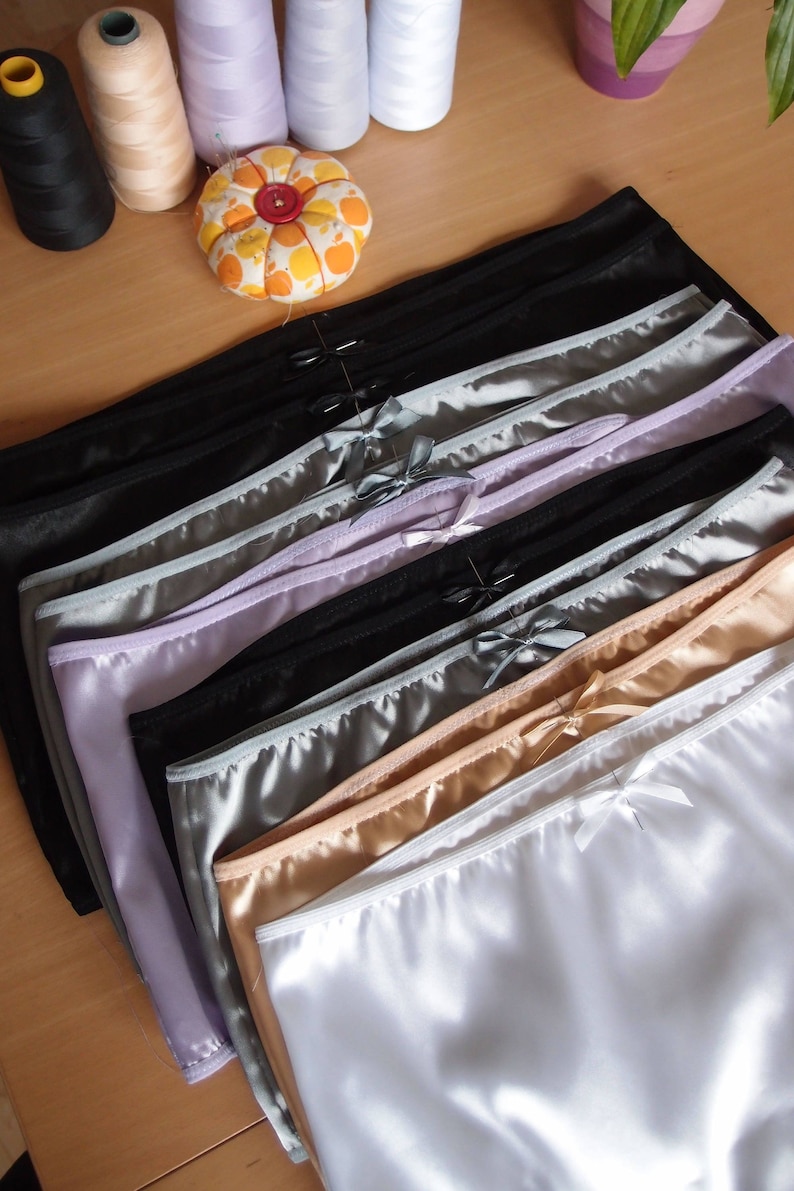Anna Satin Knickers By Bonboneva Natural Waist Minimalist Briefs Style