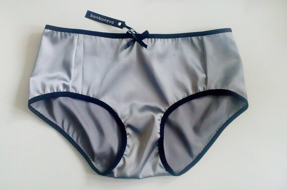No Side Seams Bea Satin Hipster Knickers Low Rise Briefs in | Etsy