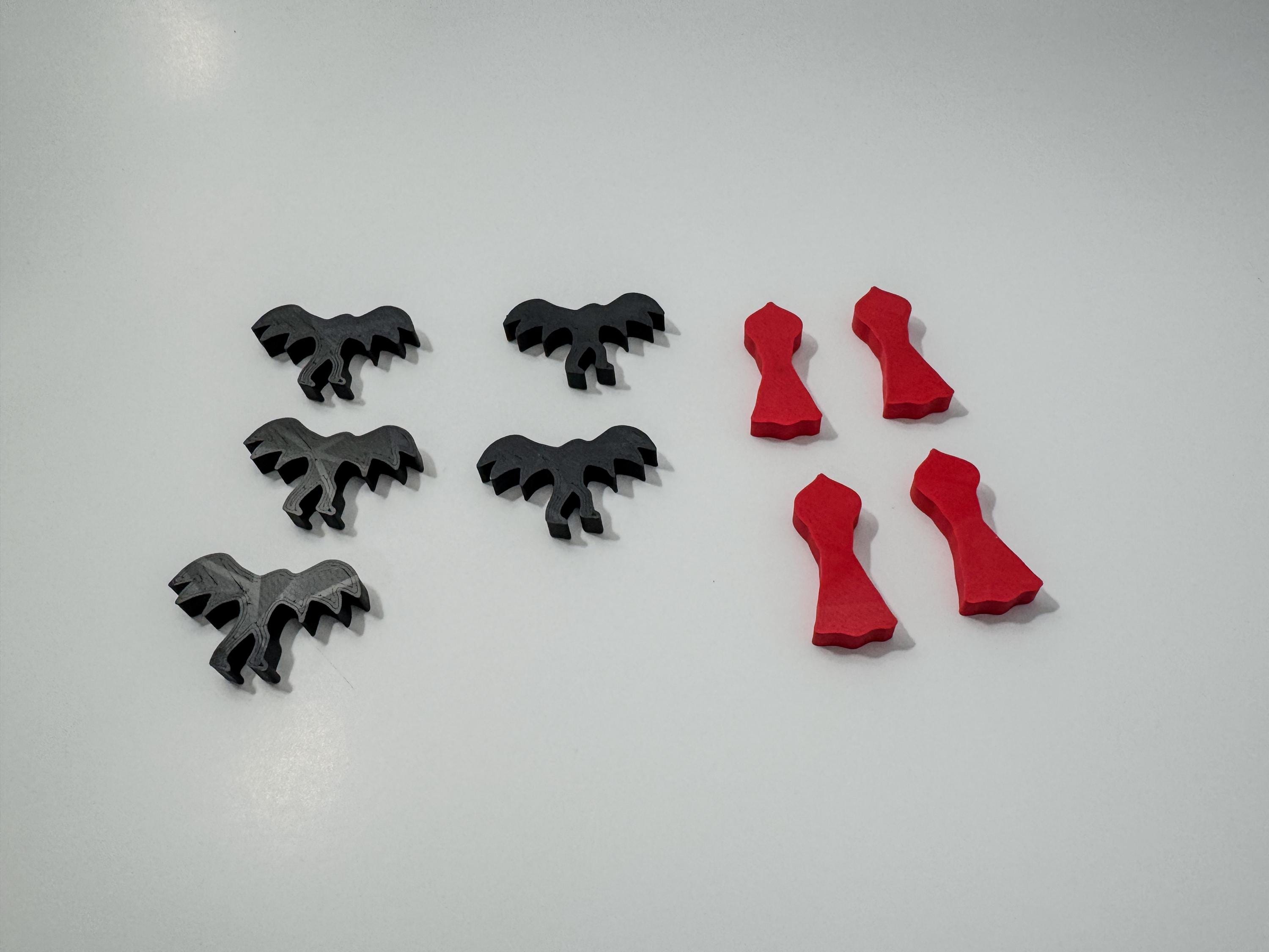 WV Cryptid Tic Tac Toe Game in Red and Black - Mothman and Flatwoods ...