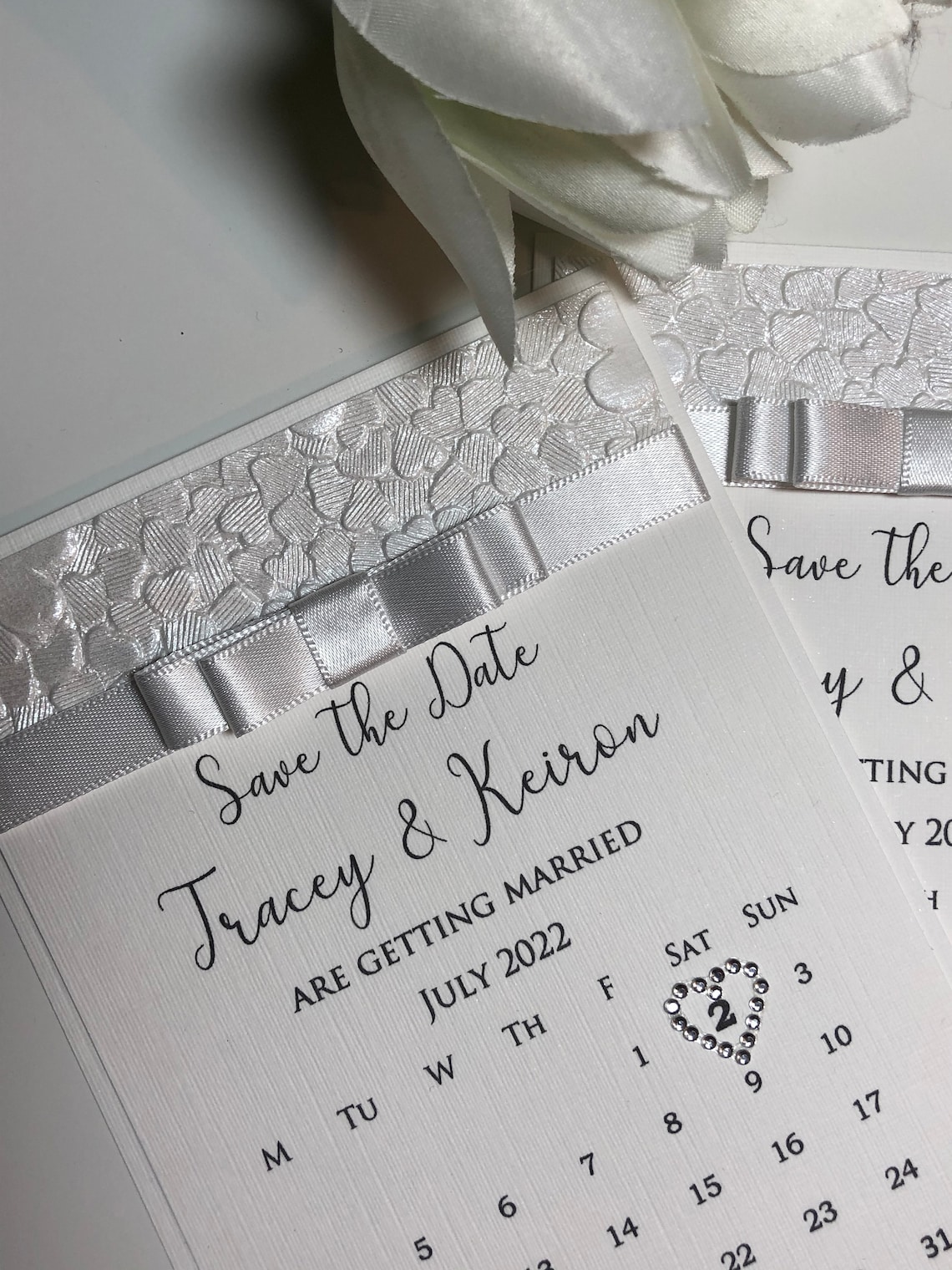 Save the Dates Calendar Style Wedding Invitations Wedding - Etsy UK