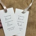 Minimal Wedding Reserved Tags, Wedding Ceremony Reserved Seating Tag ...