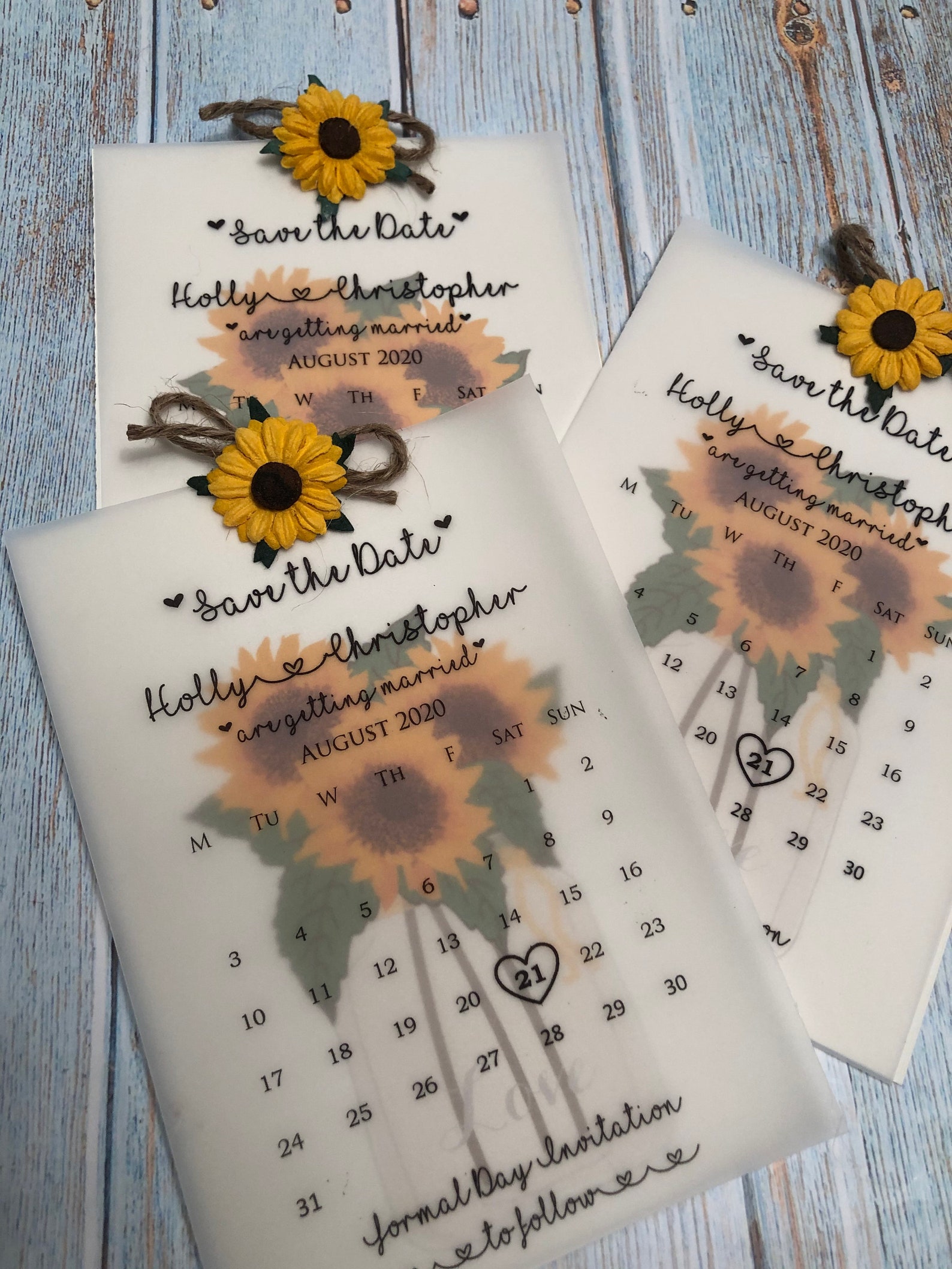 Sunflowers, Save the Dates, Save the Dates, Rustic Sunflowers, Vellum ...
