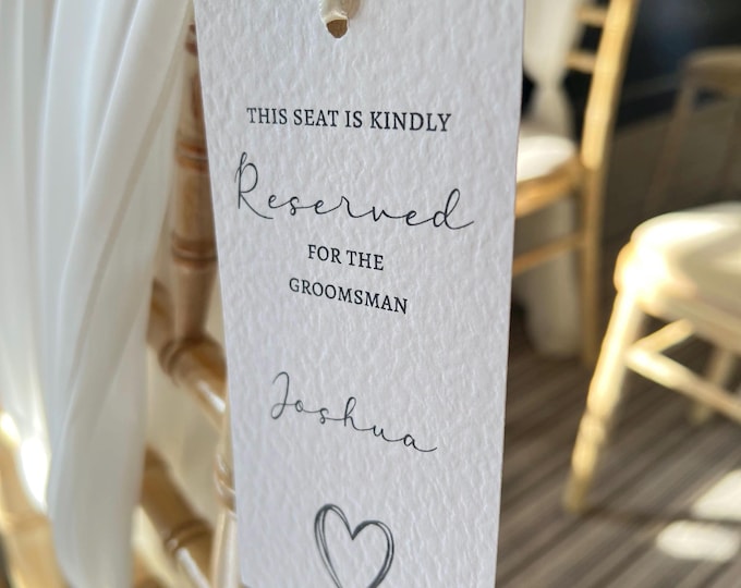 Wedding Reserved Seating Signs, Chiffon Ribbon, Wedding Stationery ...