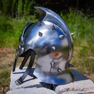 Ruthless Leader Roman Gladiator Helmet 20 Gauge Steel Medieval Replica ...