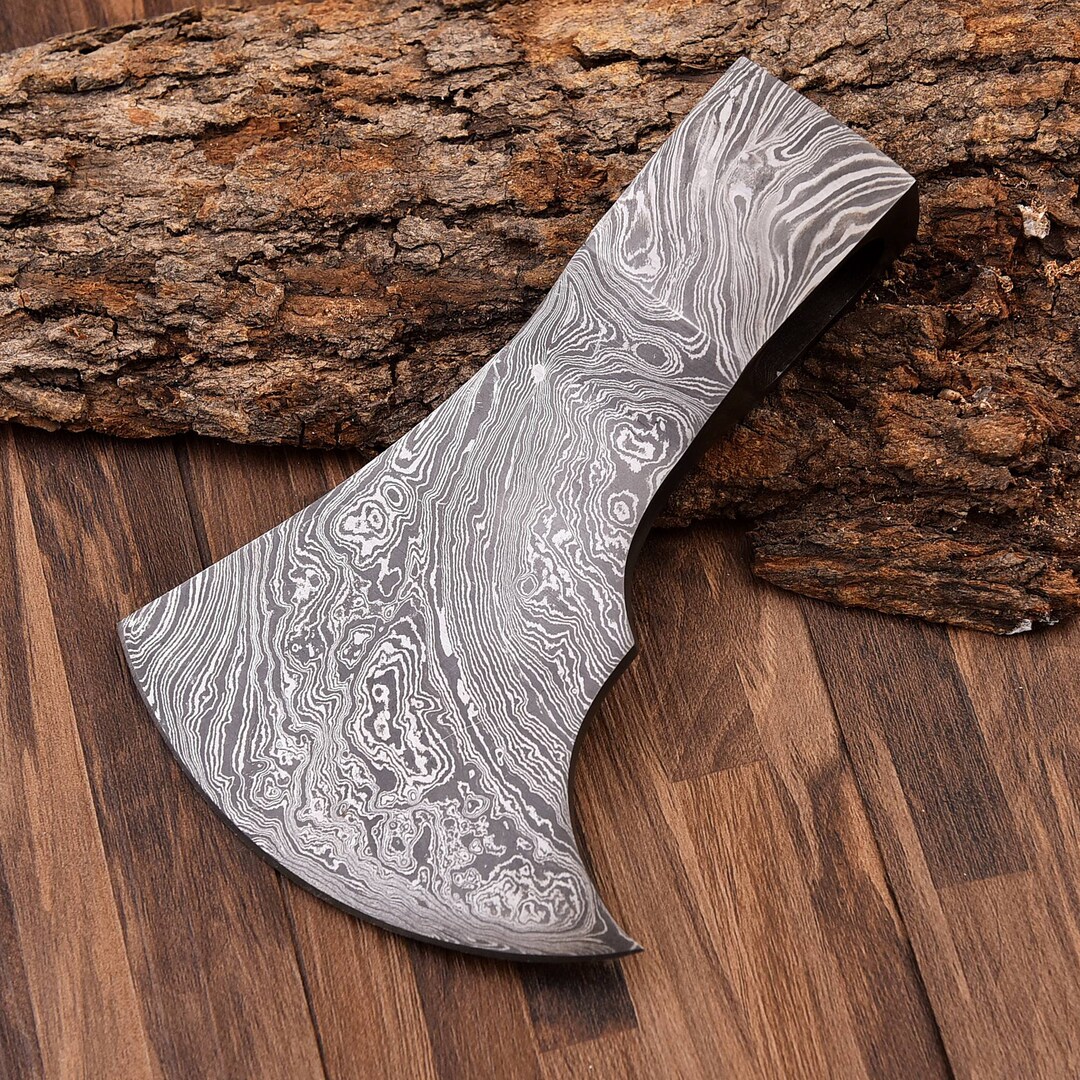 Damascus Steel Axe Head DIY Axe Custom Axe Head Damascus Steel Tactical ...