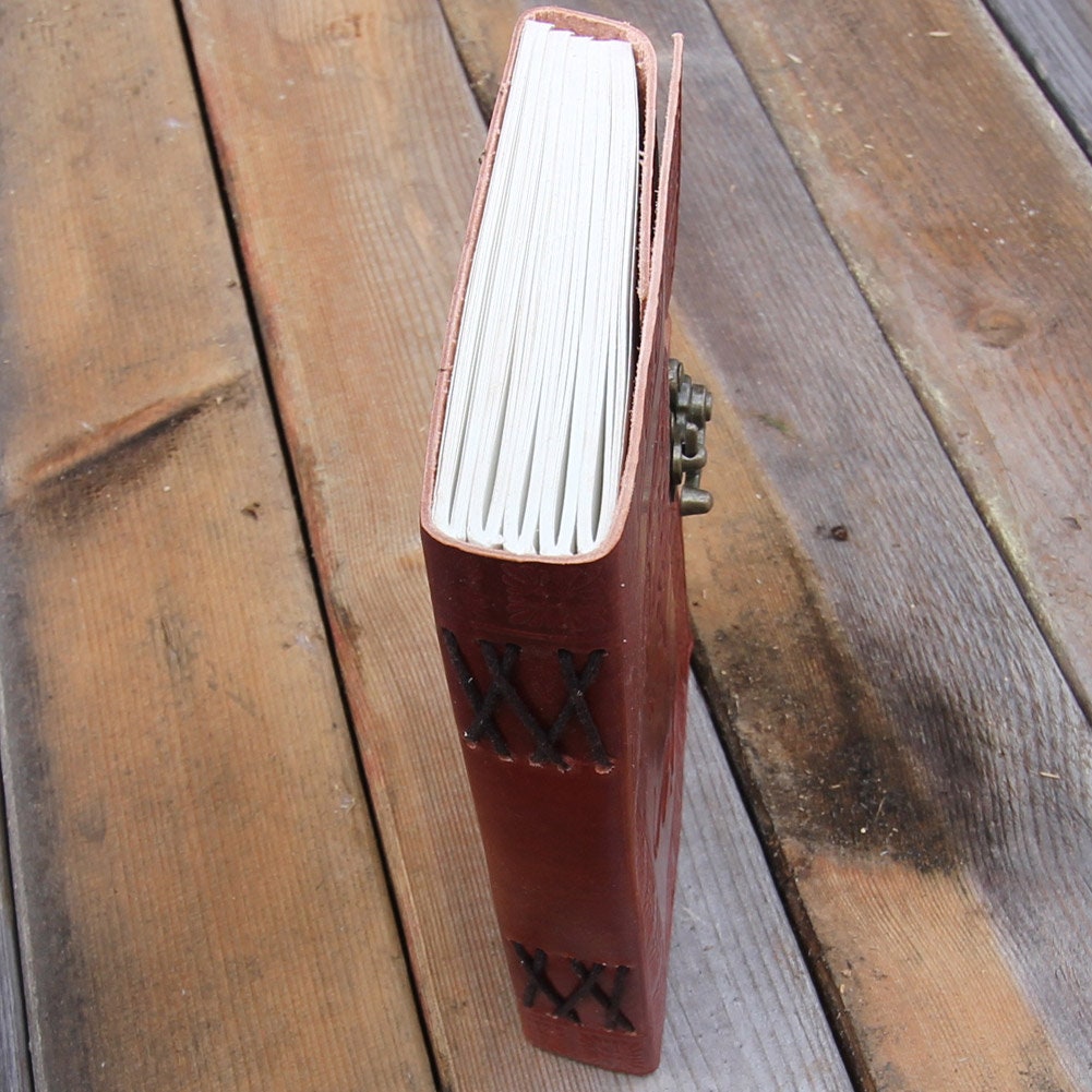 Dragon and Hummingbird Leather Journal | Etsy