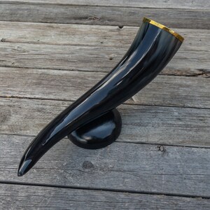 Viking Cornucopia Display Horn With Built-in Stand Authentic Bovine ...