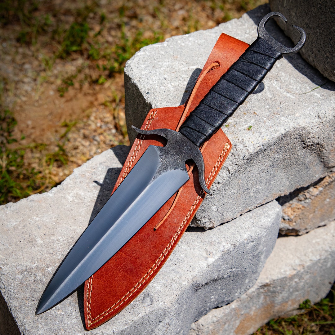 Auroral Descent Double Edged Dagger Medieval Viking Hand Forged Full ...