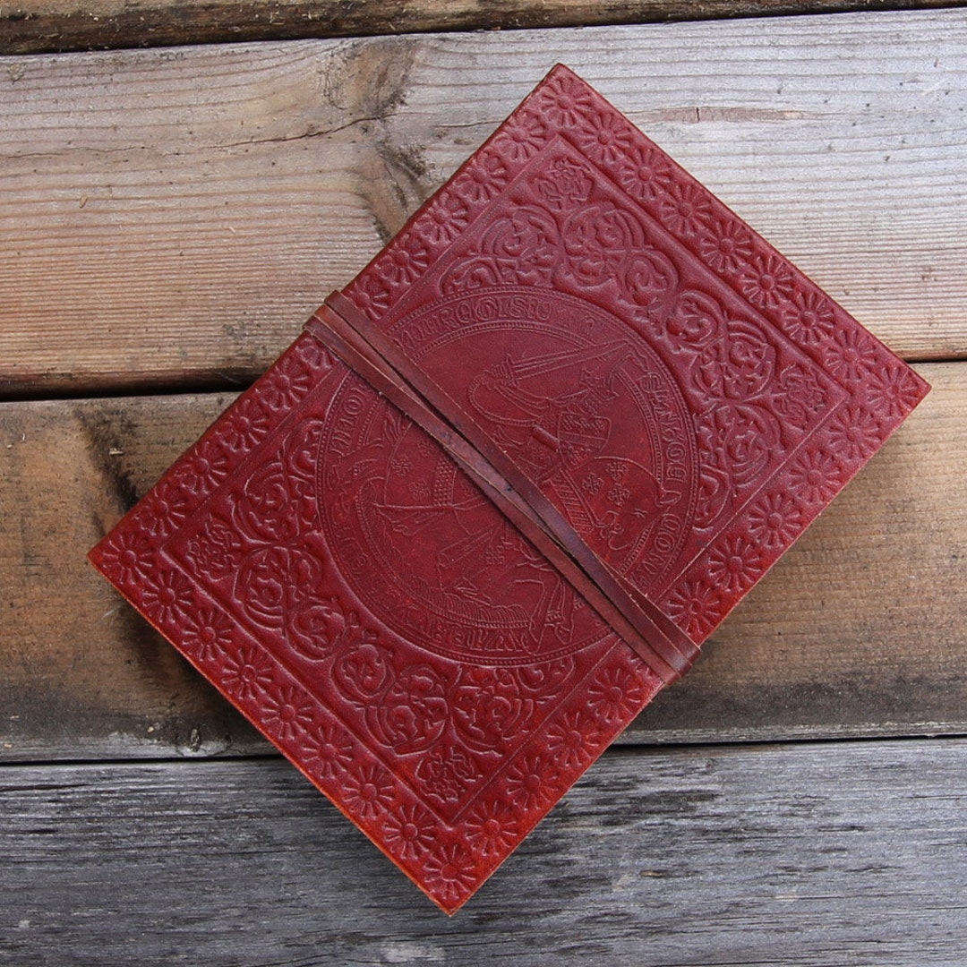 Medieval Knights of Templar Red Brown Writing Journal Hand Crafted ...