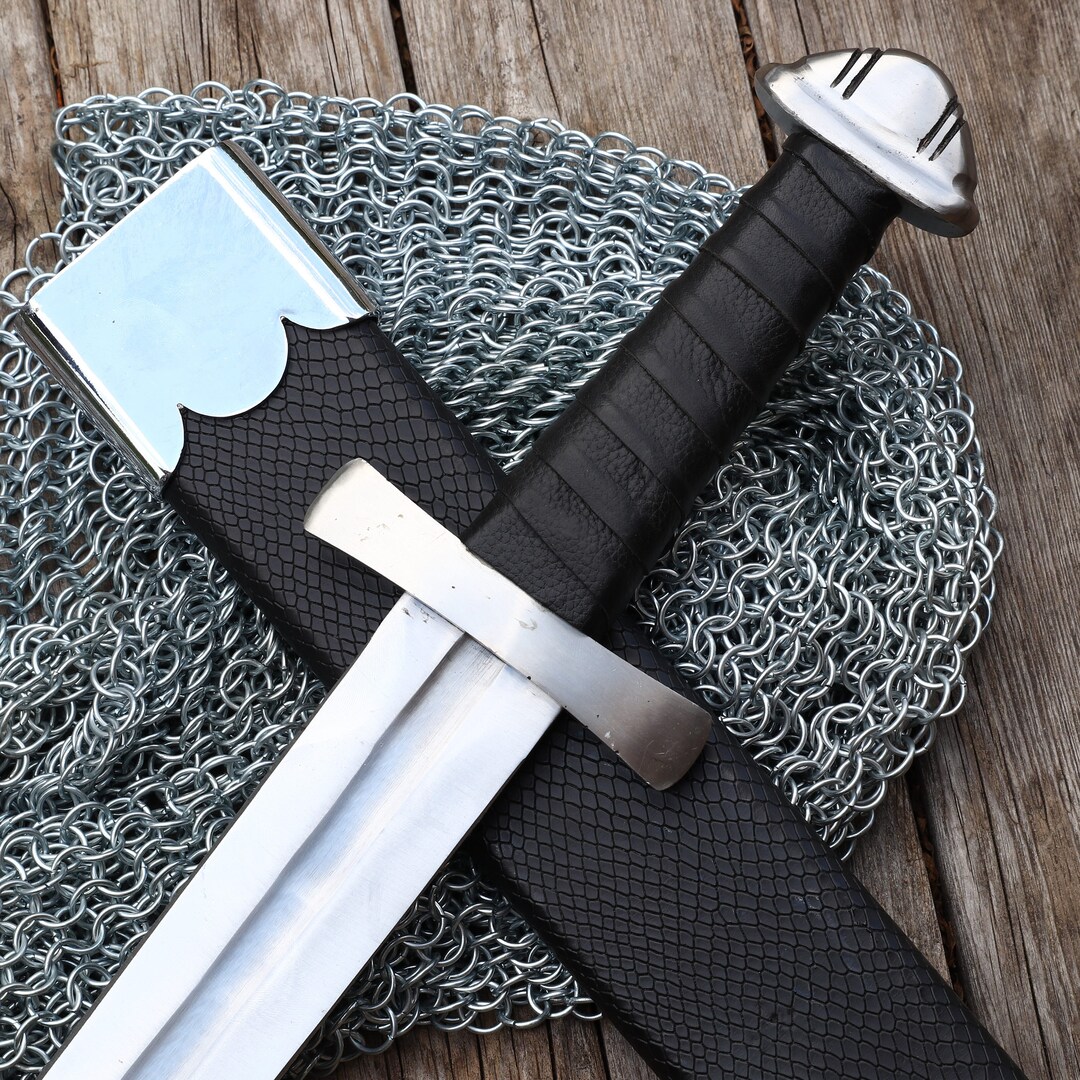 Residing Hills Medieval Steel Sword 1095 High Carbon Hand Forged Viking ...