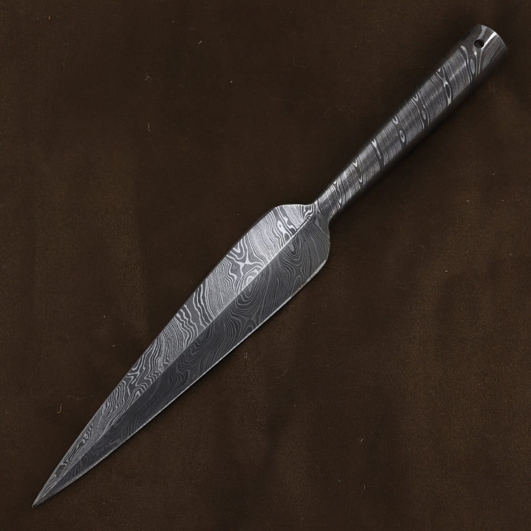 Helheim Damascus Steel Spear Head Hand Forged Pattern Welded Steel ...