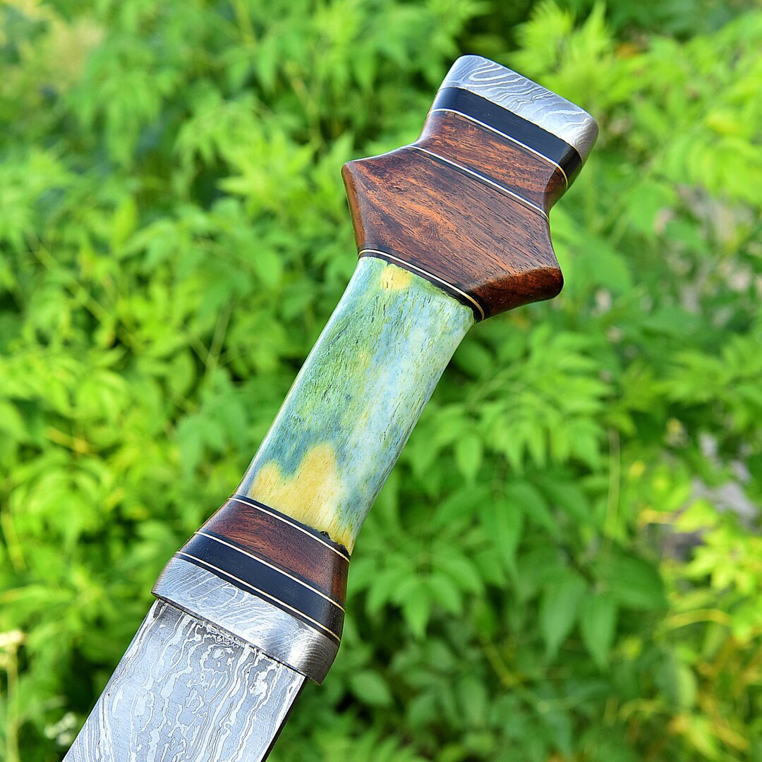 Medieval Roman Damascus Steel Gladiator Spatha Hand Forged Full Tang ...