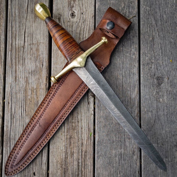 Damascus Dagger - Etsy