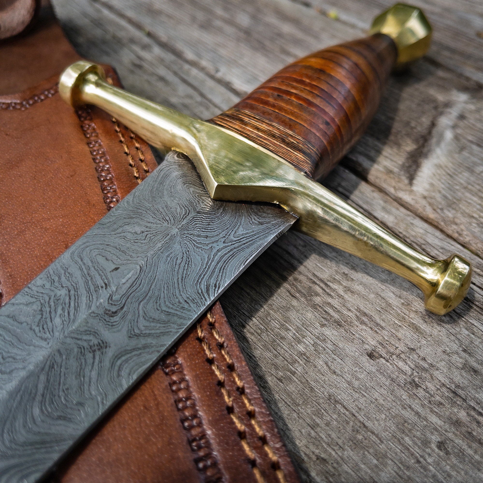 Regal Apprentice Damascus Steel Arming Dagger Pattern Welded - Etsy
