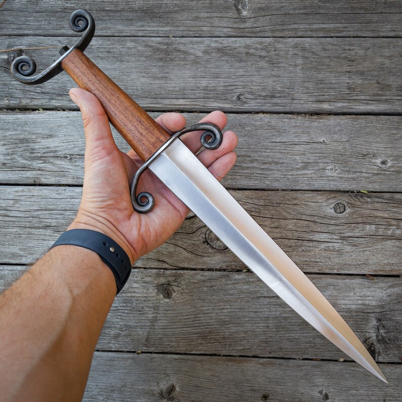 Tossing Winds Viking Replica Dagger Wood Handle Curled Guard - Etsy