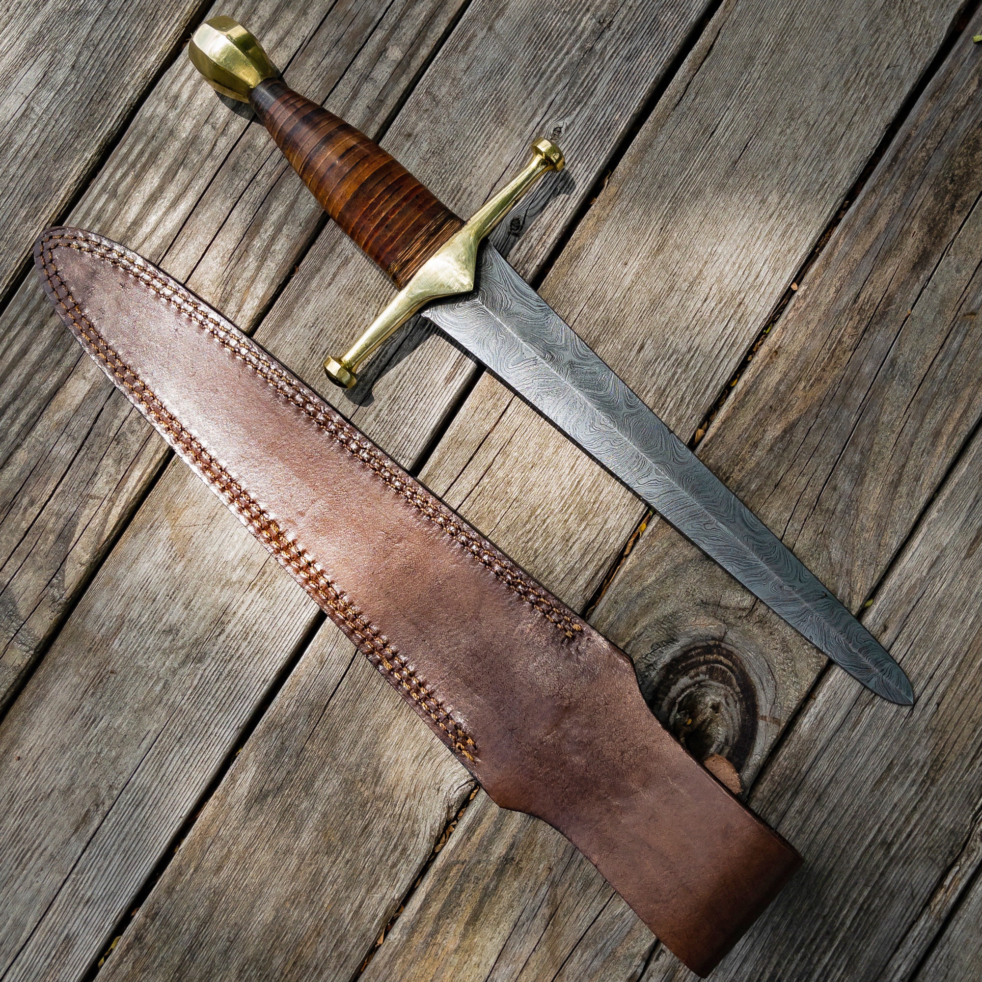 Regal Apprentice Damascus Steel Arming Dagger Pattern Welded - Etsy