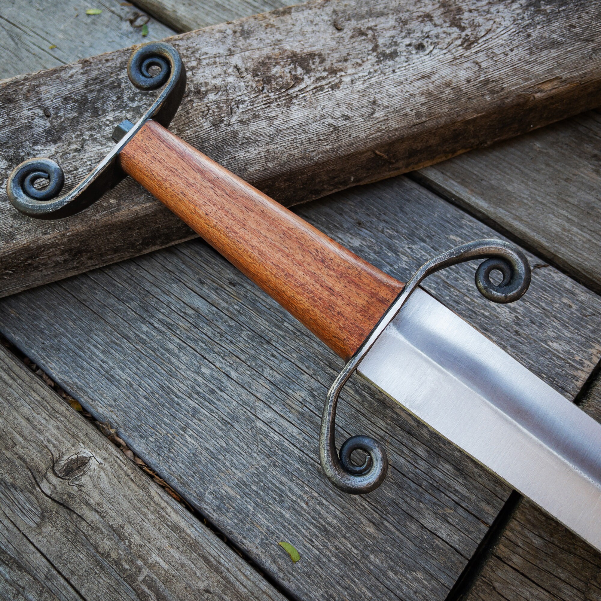 Tossing Winds Viking Replica Dagger Wood Handle Curled Guard - Etsy