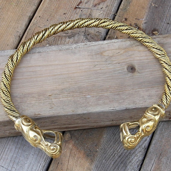 Ancient Celtic Torcs Dragon Heads