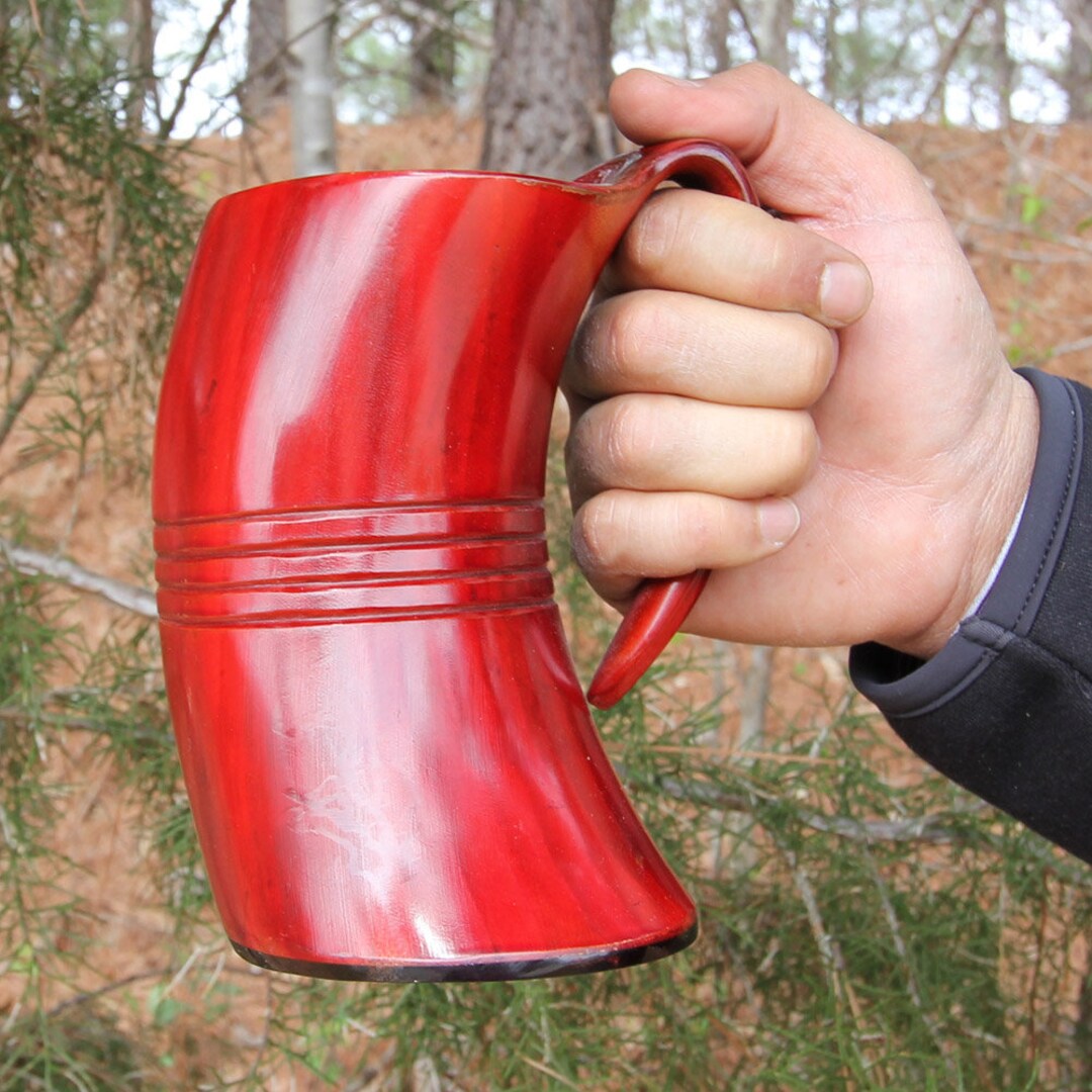 Viking Mabon Mead Horn Tankard Hand Crafted Functional Reenactment ...