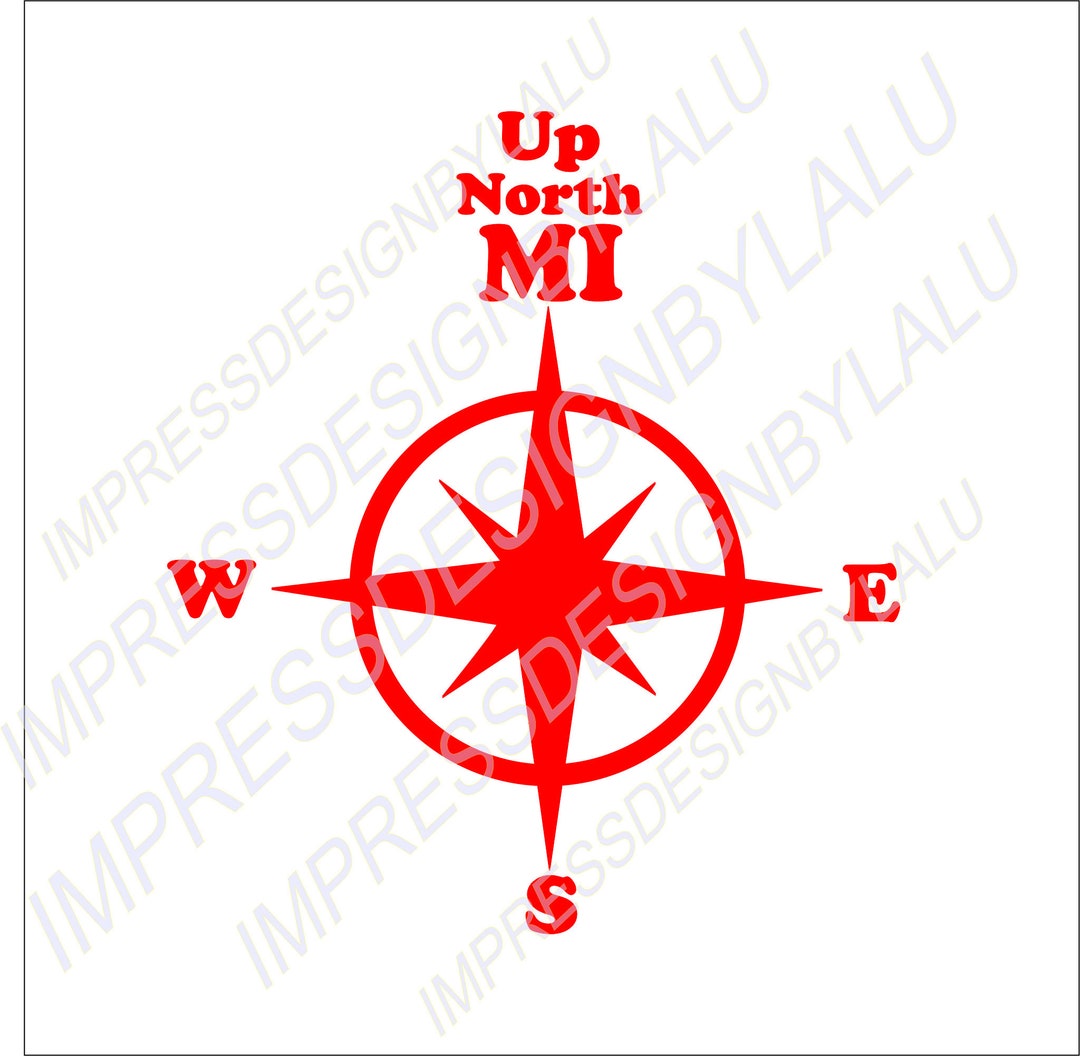 Michigan Compass Digital Download. JPG, PNG and SVG Files. up North ...