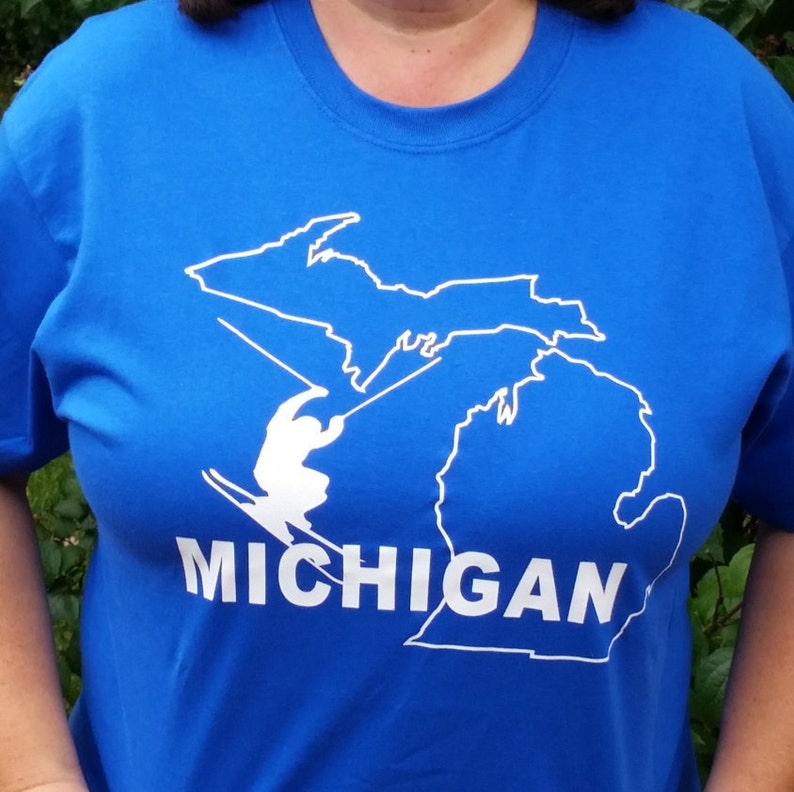 Michigan Ski Swag. Michigan Ski Downhill T Shirt. Homemade Michigan ...