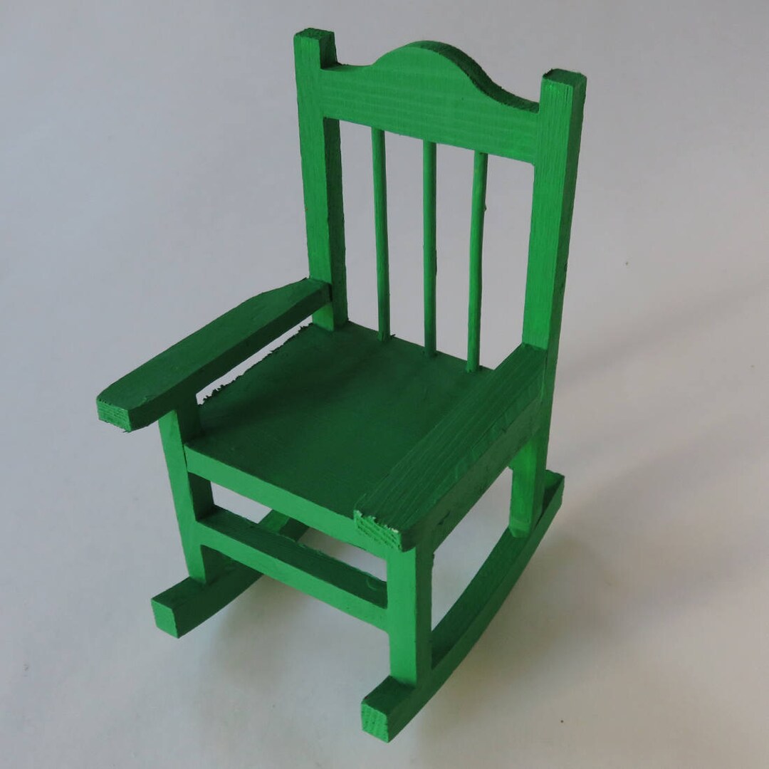 Green Mini Rocking Chair, Hand-painted Rocking Chair, Country-style ...