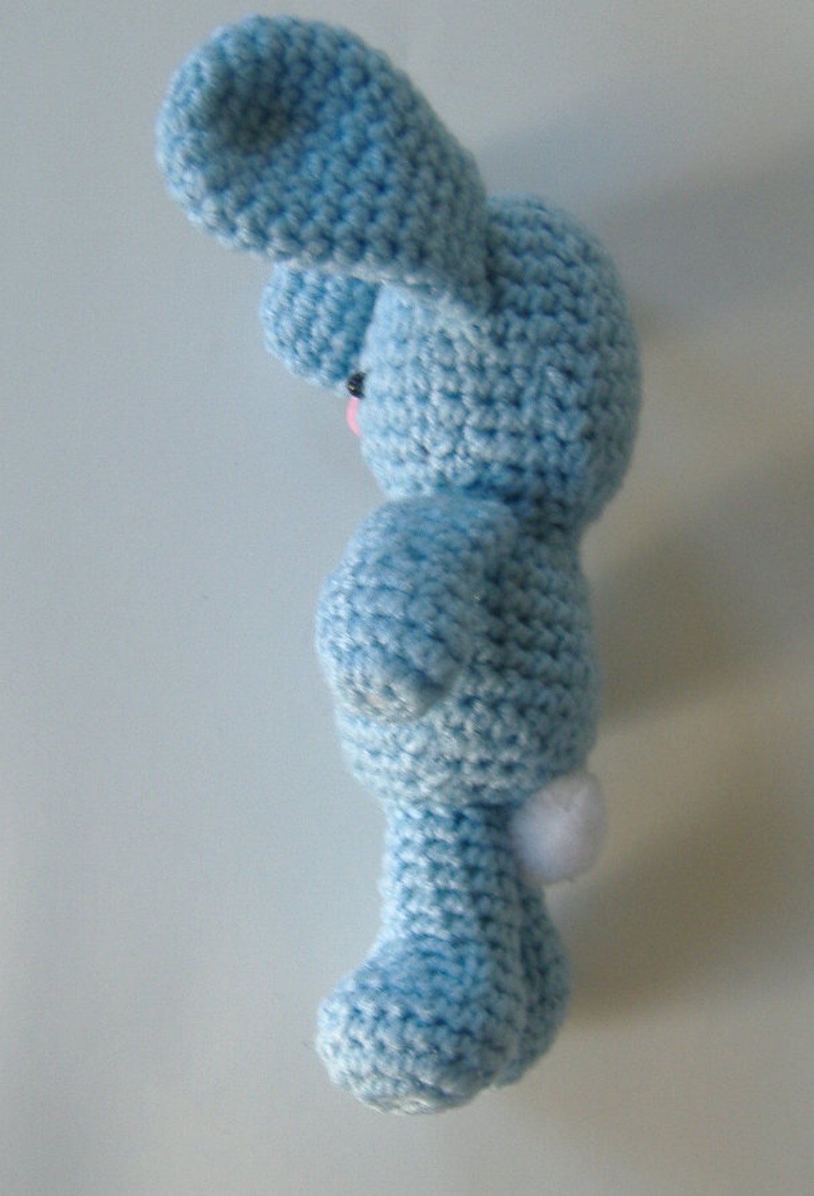 Crocheted Blue Bunny Stuffed Animal, Amigurumi Rabbit, Little Bigfoot ...
