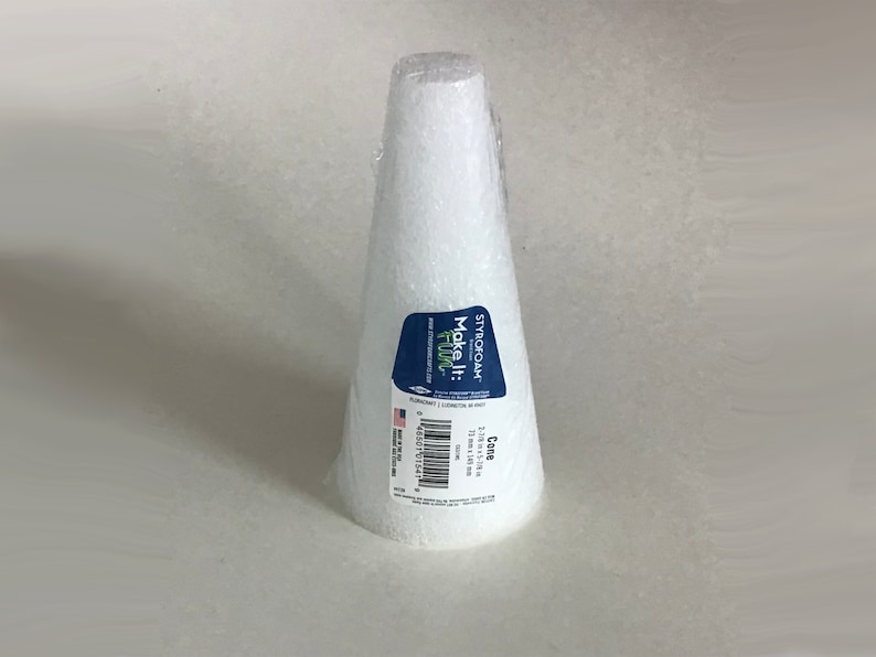 Floracraft Styrofoam Make It Fun Cone 2 7/8” X 5 7/8”, White, Craft ...