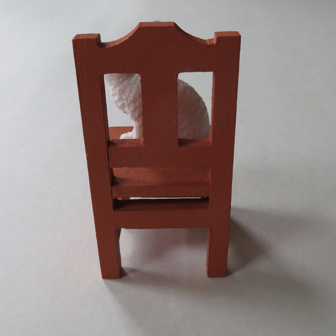 Mini Wooden Chair With Cat Figurine, Country Home Decor - Etsy