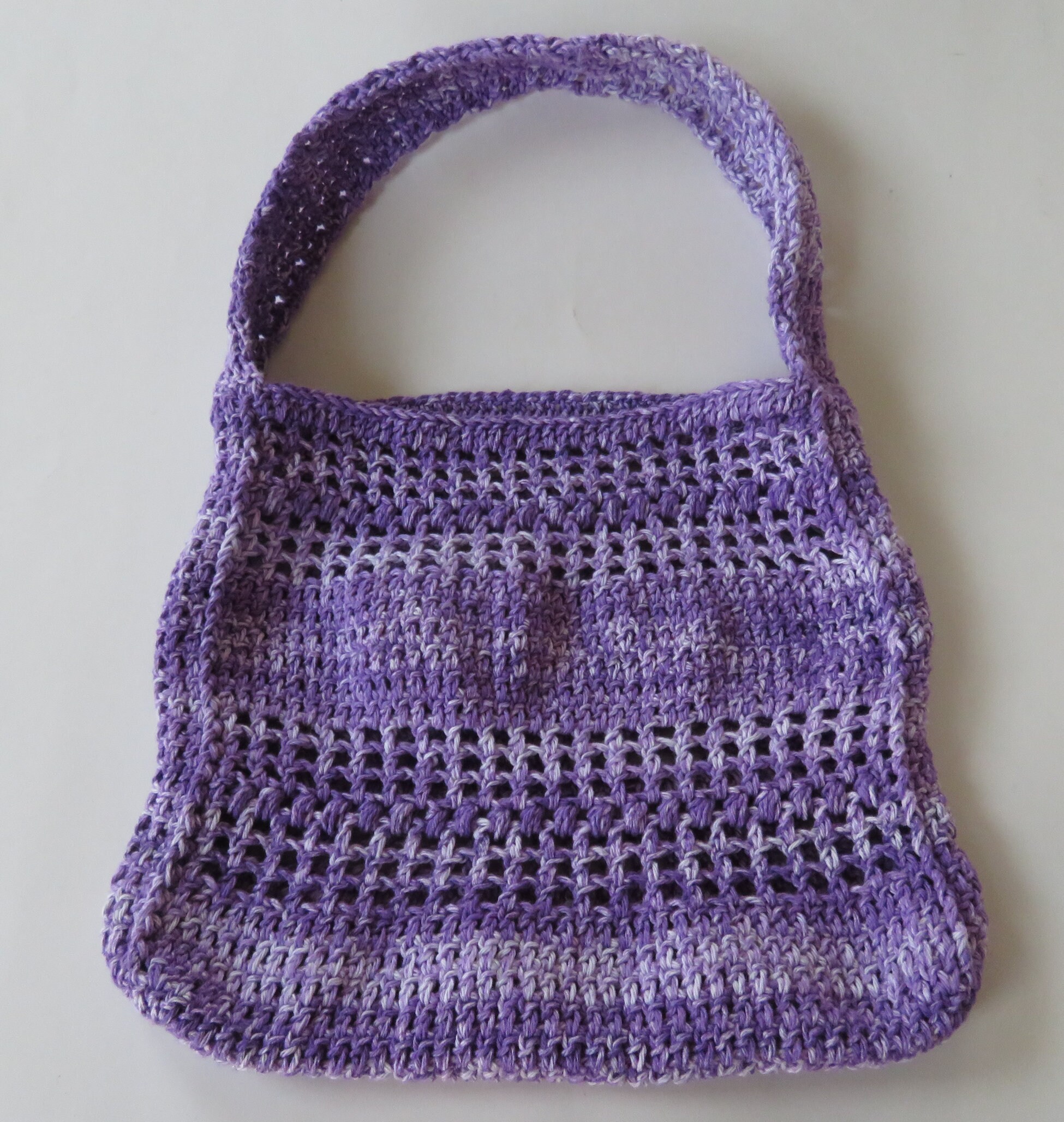 Crochet Take Along Tote 12-inch Grape Purse Purple Crochet - Etsy