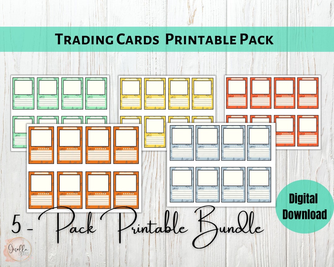 Trading Card Template, Playing Card, Sports Card Template, DIY Custom ...