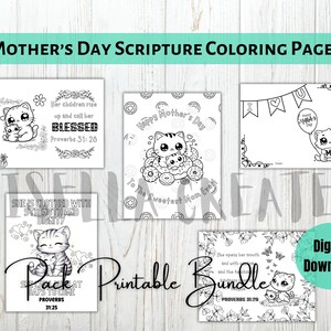Kawaii Cat Mother's Day Coloring Pages, Kids Mothers Day Printables ...