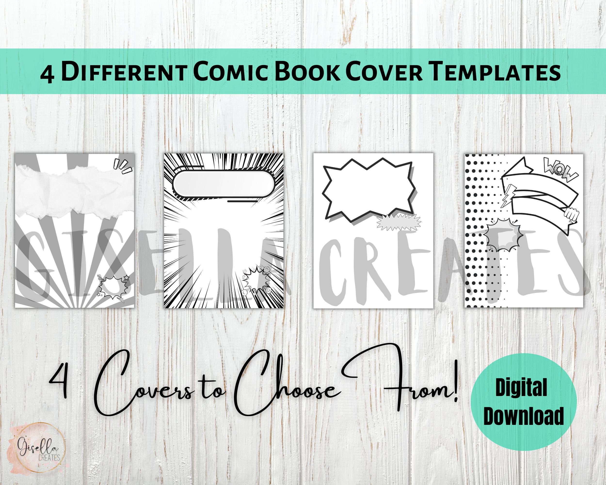 Comic Book Template, Comic Book Printable, Create Your Own Comic Book ...
