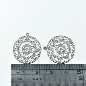 14K Diamond Filigree Ornate Stud Enhancer Earring Jackets White Gold - Etsy