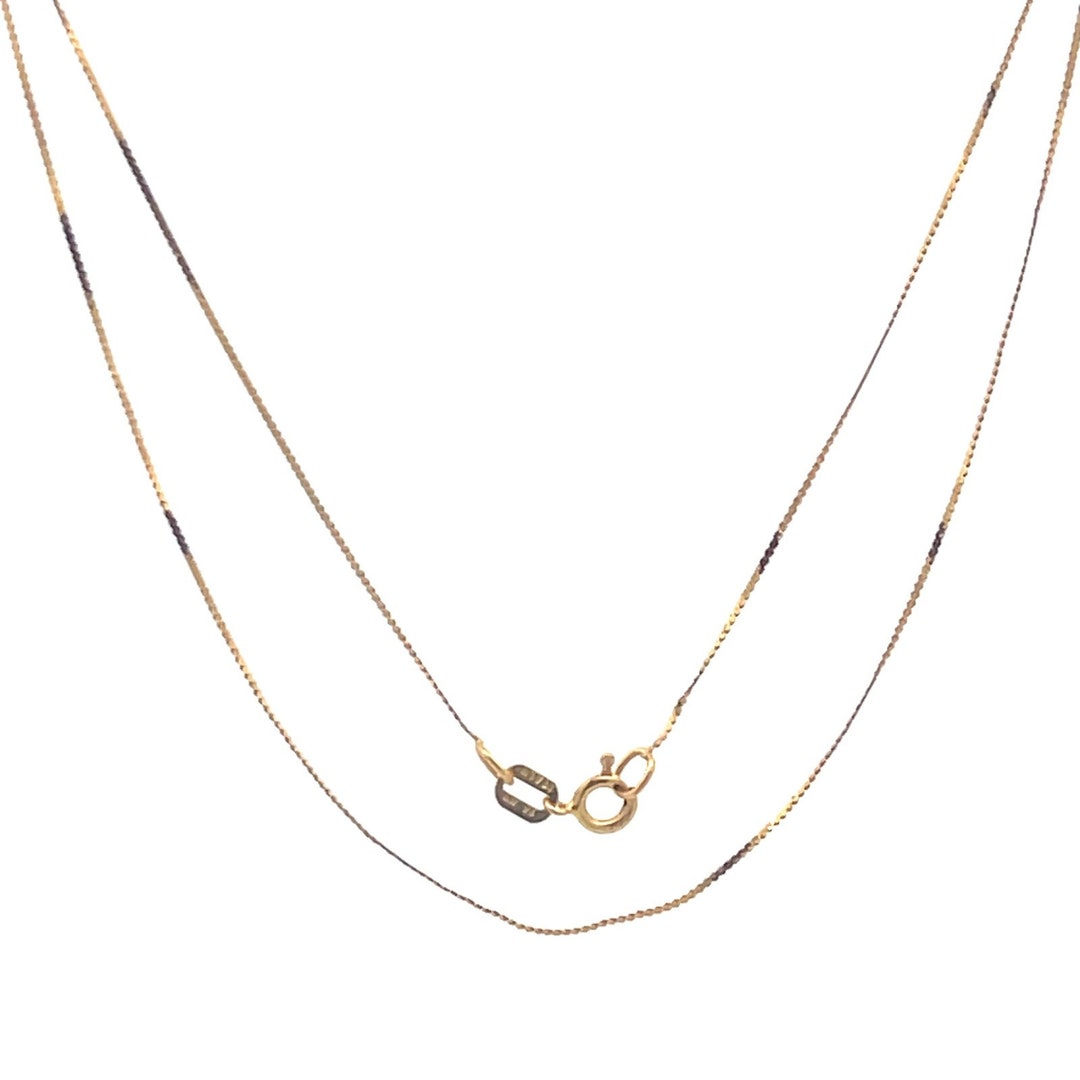 14K 0.7mm Serpentine Link Flat Wavy Chain Necklace 17.75 - Etsy