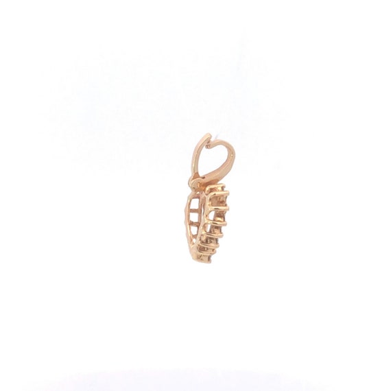 14K Diamond Heart Love Symbol Romantic Pendant Yellow… - Gem