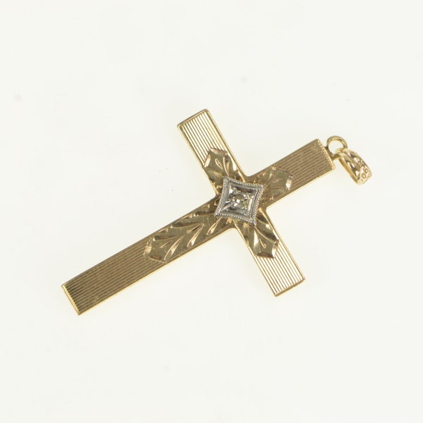 Diamond Cut Gold Cross - Etsy