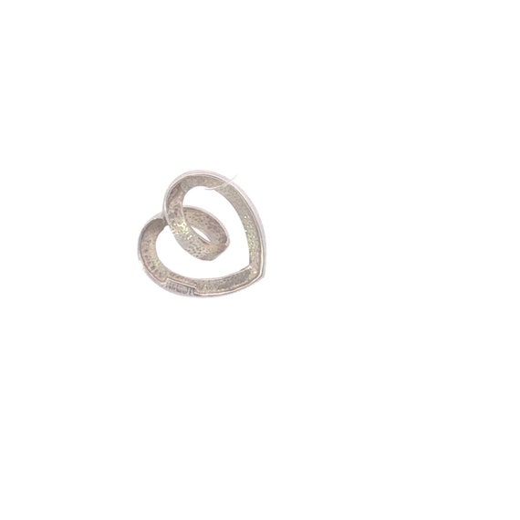 14K Curvy Loop Heart Vintage Love Symbol Pendant Whit… - Gem