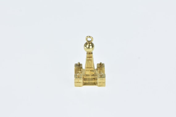 18K Pyramid Tower Vintage Statue Monument Charm/Penda… - Gem
