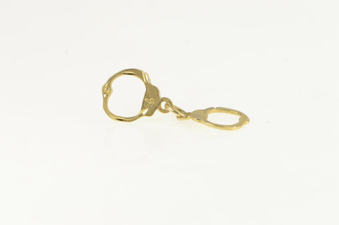 14K 3D Handcuffs Vintage Law Justice Lapel Pin/brooch Yellow - Etsy