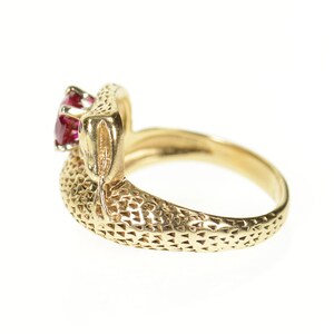 10K 1930's Coiled Serpent Snake Syn. Ruby Men's Ring - Etsy