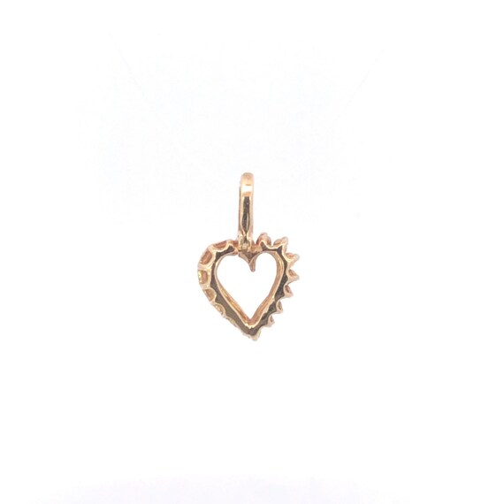 14K Diamond Heart Love Symbol Romantic Pendant Yellow… - Gem