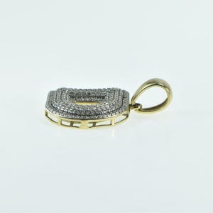 10K Diamond Encrusted D Letter Monogram Initial Pendant Yellow Gold - Etsy