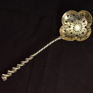 Sterling Silver Pierced Ornate Twist Bon Bon Spoon Fine Silver 7" - Etsy