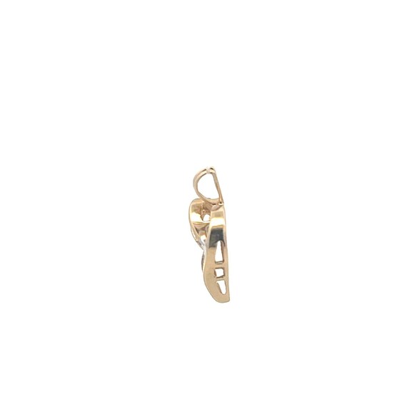 14K Diamond Heart Love Symbol Romantic Pendant Yellow… - Gem