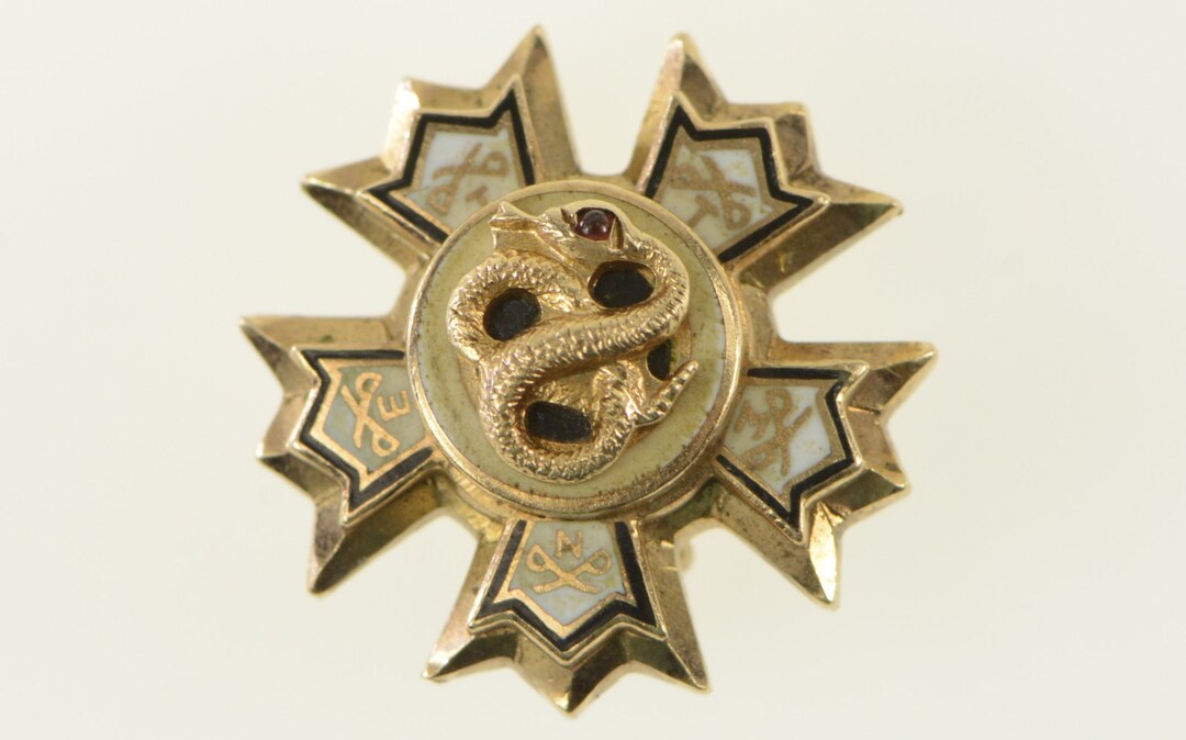 10K Vintage Sigma Nu Fraternity Lapel Pin/brooch Yellow Gold - Etsy