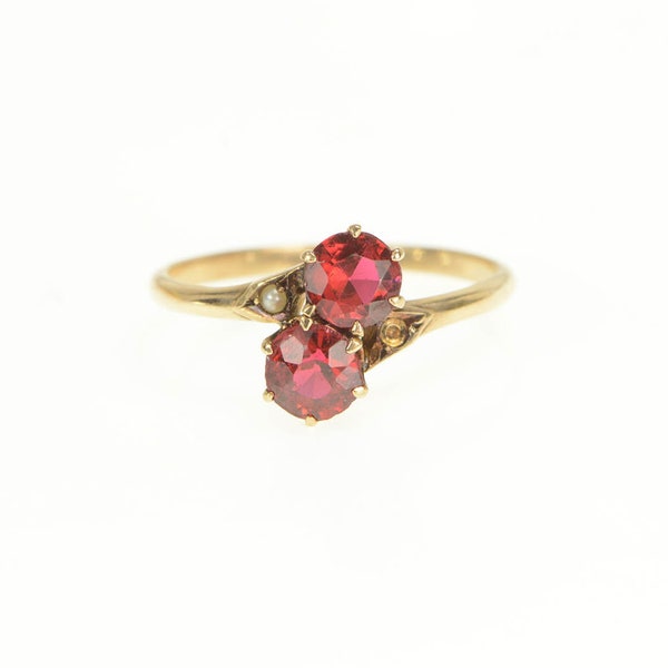 Simulated Ruby Ring - Etsy