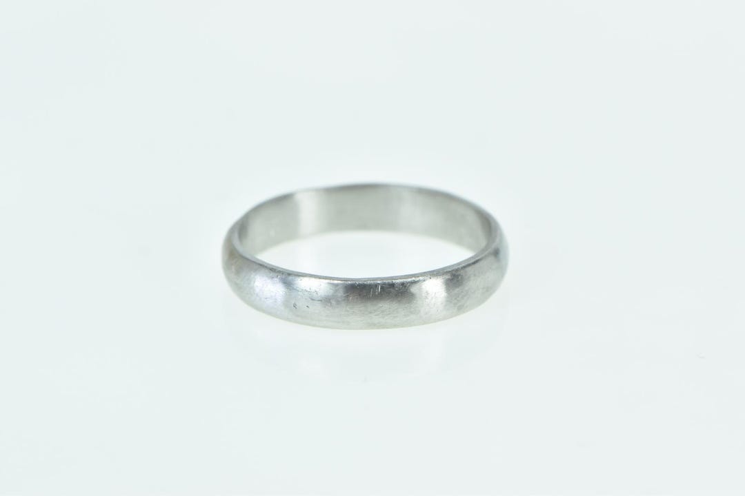 Platinum 4.5mm Classic Brushed Finish Wedding Band Ring Size 11.75 - Etsy