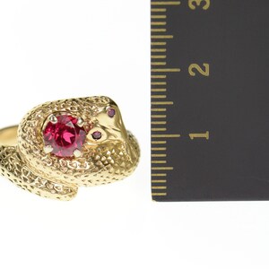 10K 1930's Coiled Serpent Snake Syn. Ruby Men's Ring - Etsy